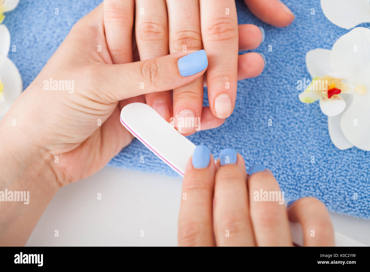 Manicure process hi-res stock photography and images - Alamy