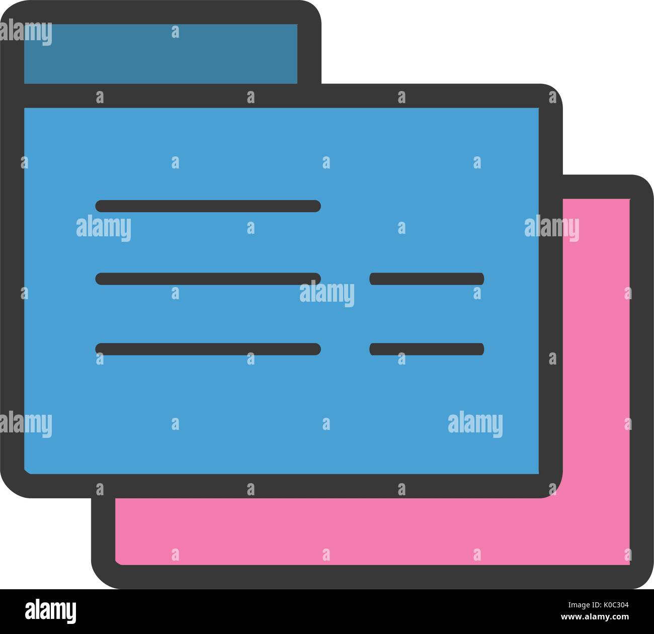 Folders icons cartoon style Stock Vector Image & Art - Alamy