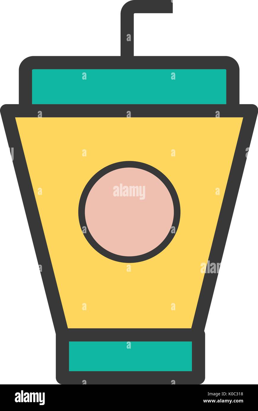 Ice black coffee Stock Vector Images - Alamy