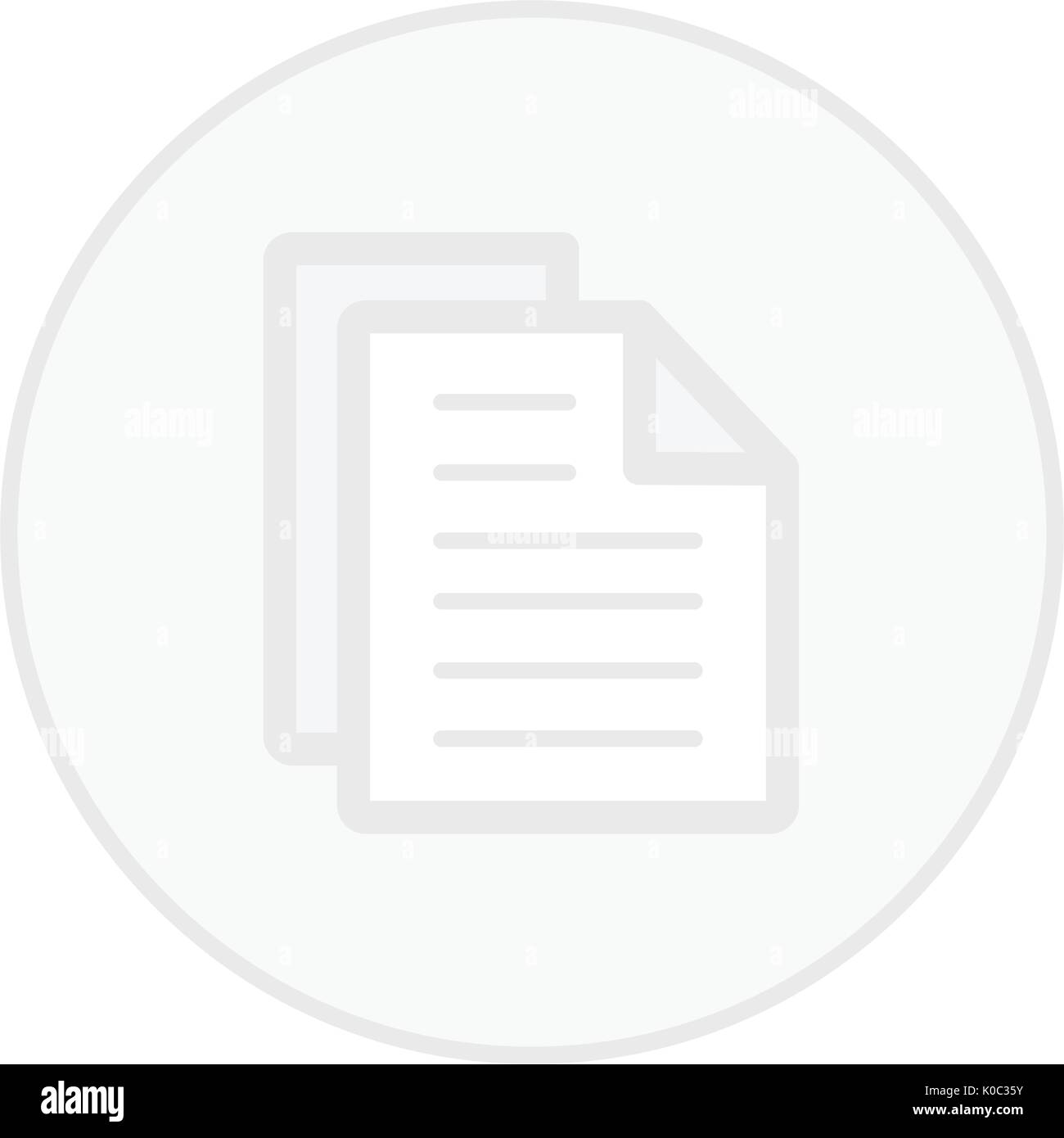 office two paper white button icon Stock Vector Image & Art - Alamy
