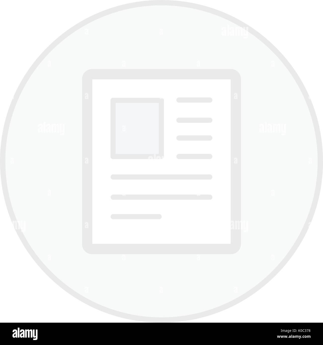 office paper white button icon Stock Vector Image & Art - Alamy