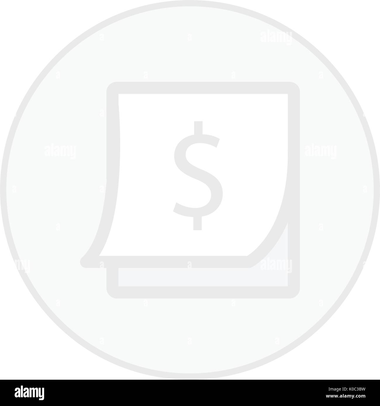 office two paper with symbol white button icon Stock Vector Image & Art ...