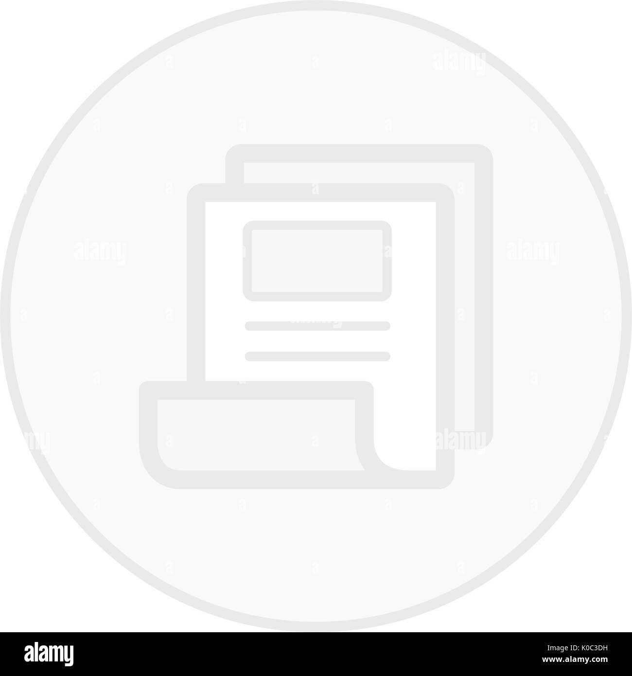 office two paper white button icon Stock Vector Image & Art - Alamy