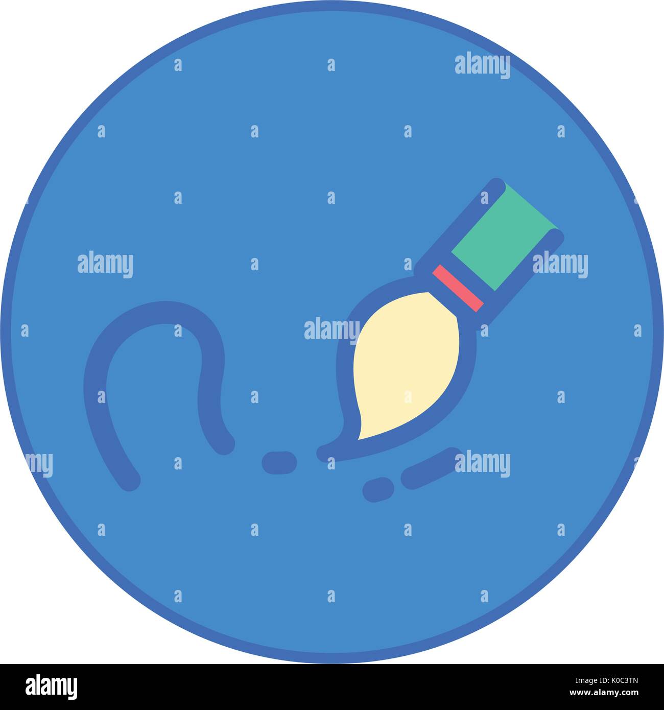 Blue oil painting Stock Vector Images - Alamy