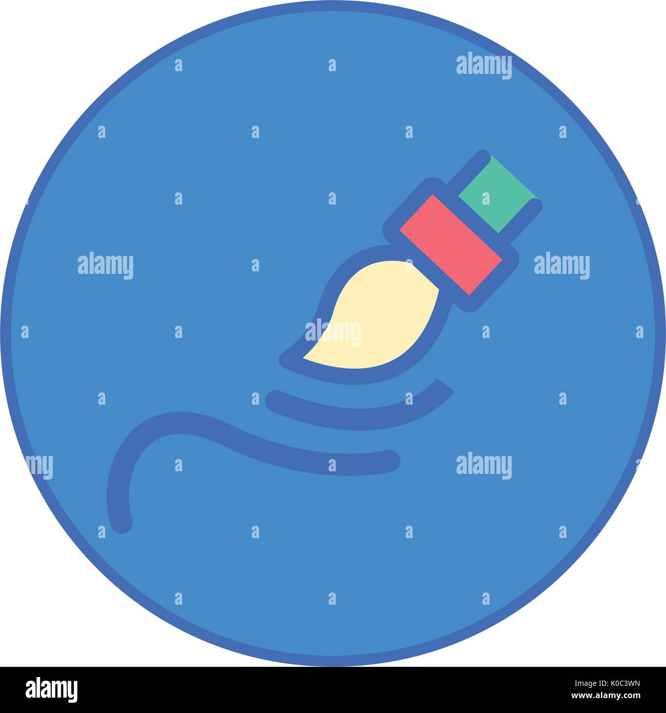 Blue oil painting Stock Vector Images - Alamy