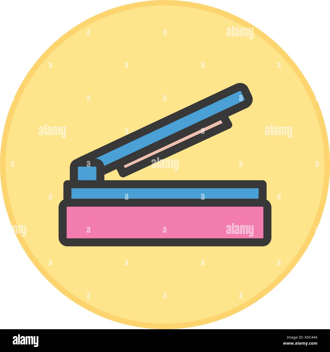 Cutter icon yellow button Stock Vector Image & Art - Alamy