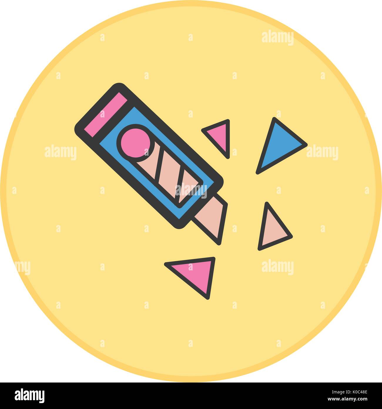 Yellow box cutter Stock Vector Images - Alamy