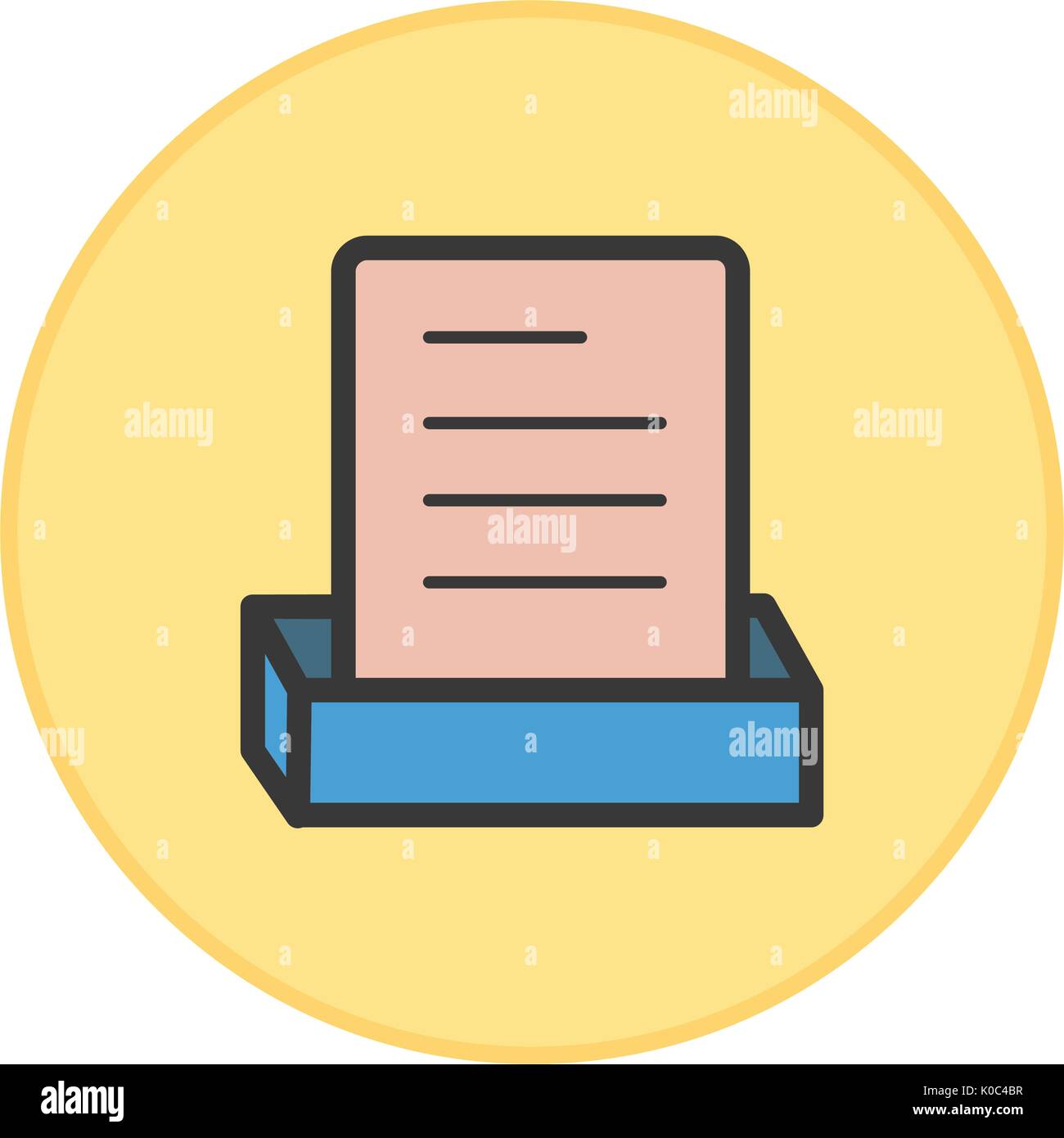 Document file icon yellow button Stock Vector Image & Art - Alamy