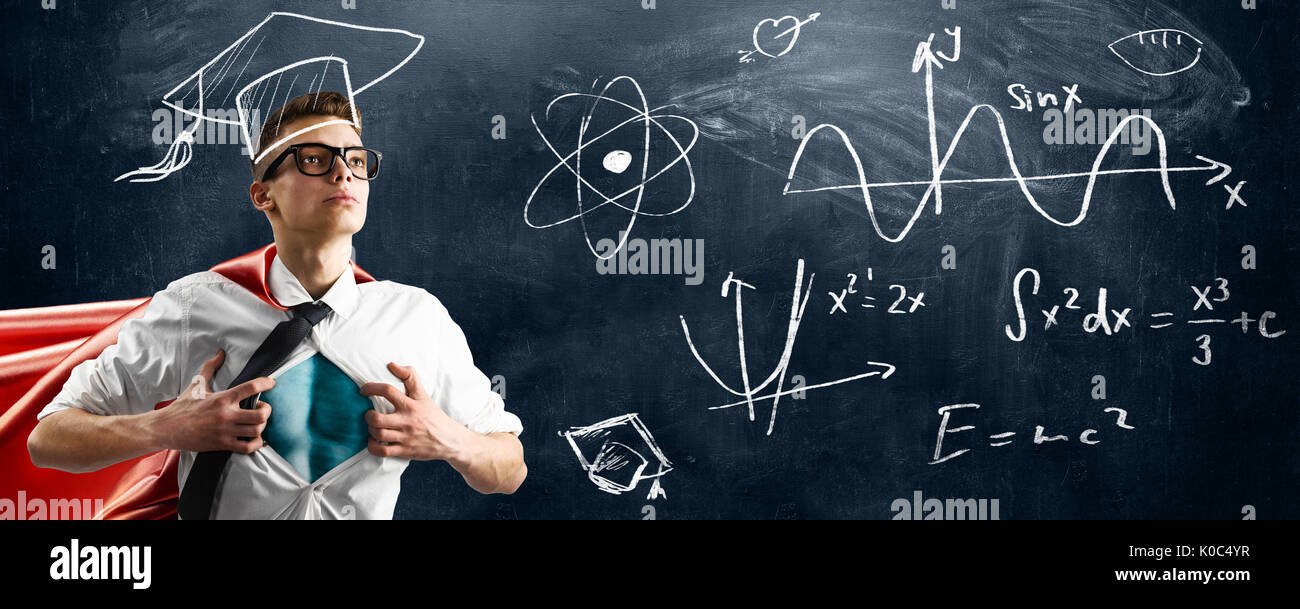 School super hero Stock Photo - Alamy
