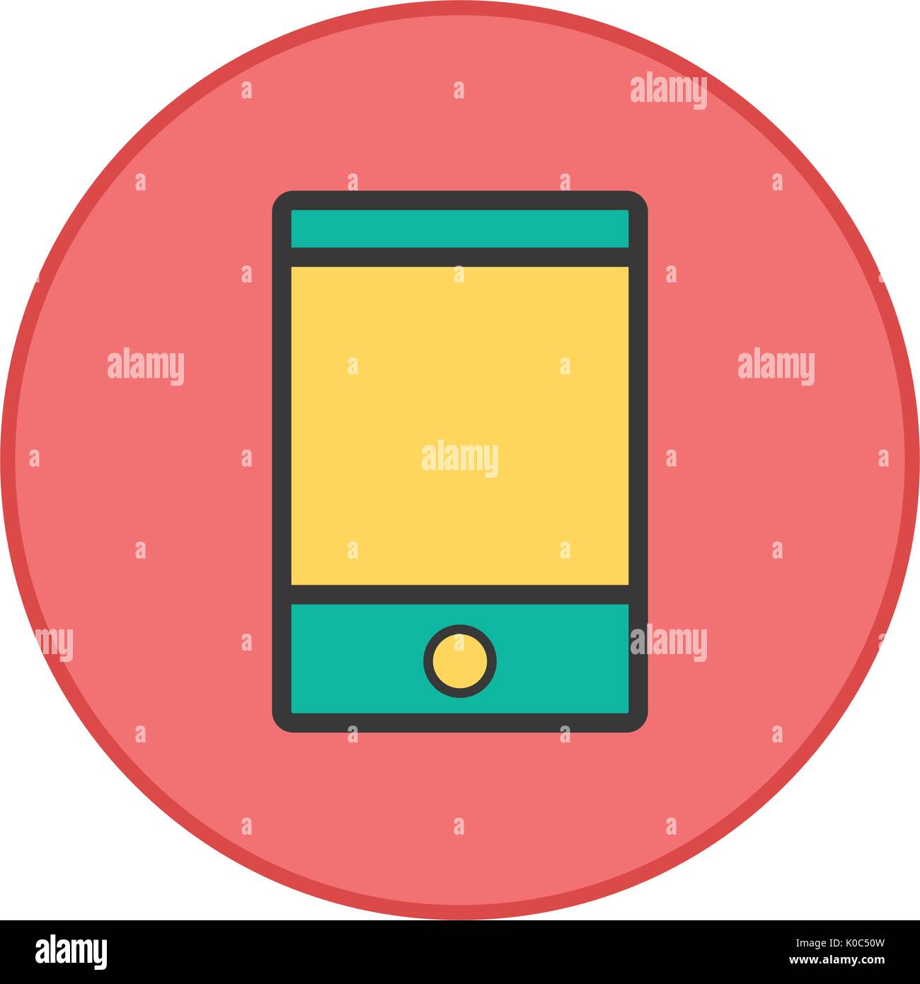 smartphone icon red button Stock Vector Image & Art - Alamy