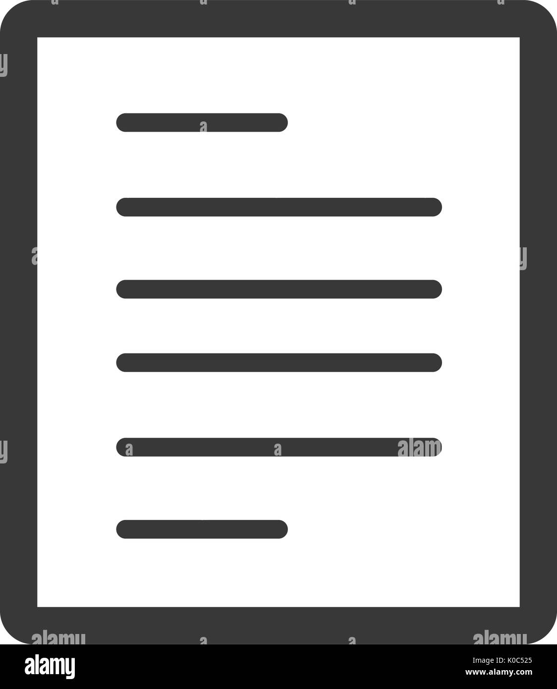 office paper line icon Stock Vector Image & Art - Alamy