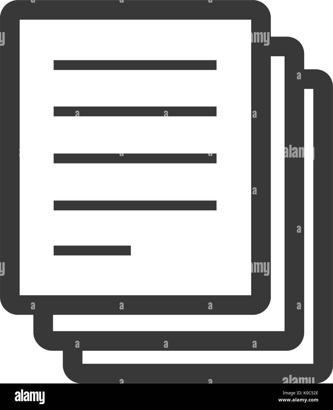 office paper line icon Stock Vector Image & Art - Alamy