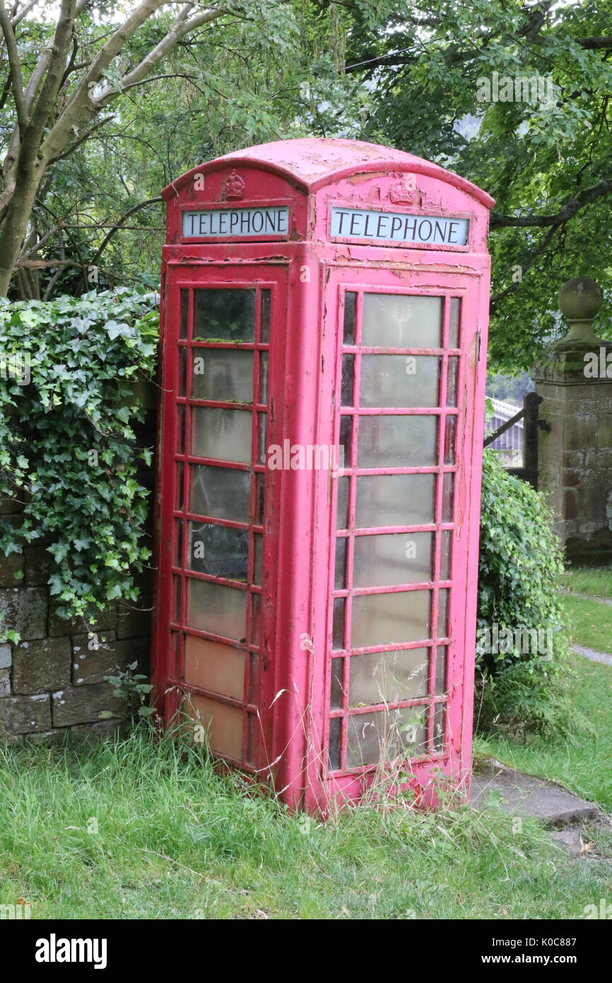 Old telephone box in middle hi-res stock photography and images - Alamy