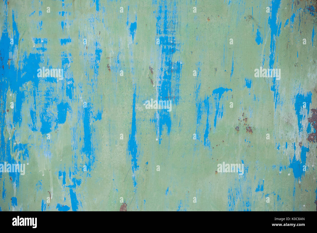 Old blue painted wall with rust texture. Grunge rusted metal background ...