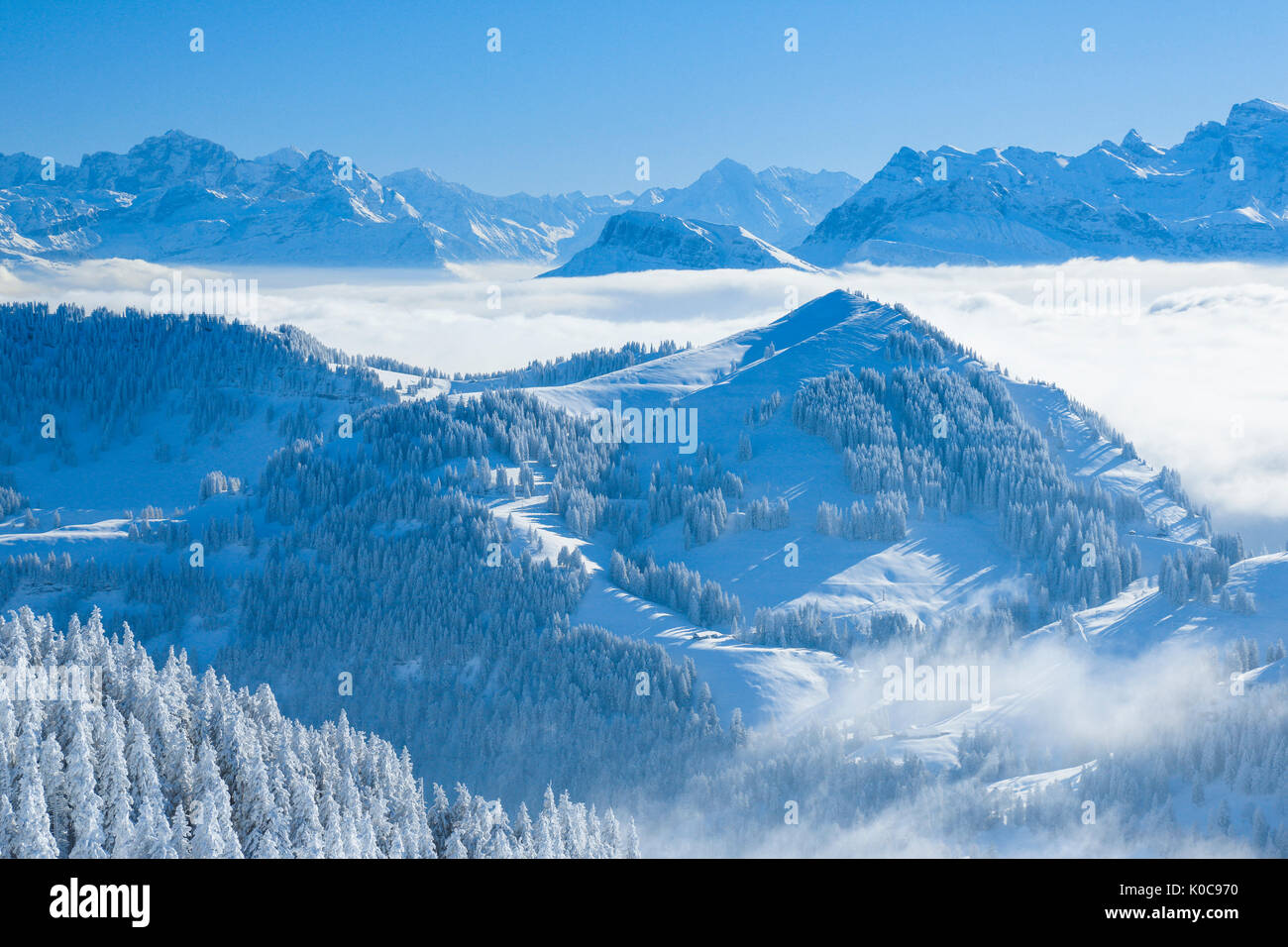 Aussicht von der Rigi, Schweiz Stock Photo - Alamy