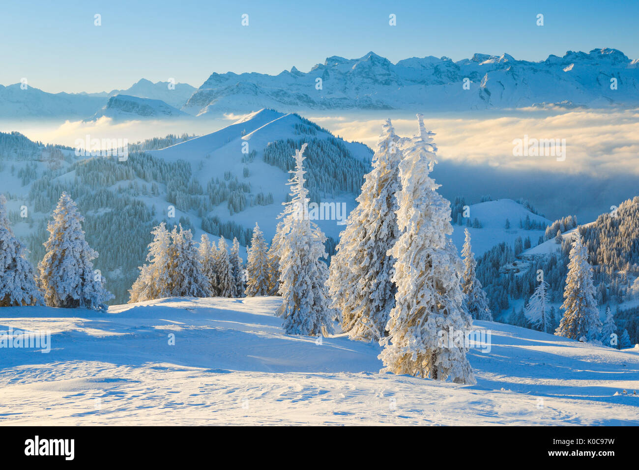 Aussicht von der Rigi, Schweiz Stock Photo - Alamy