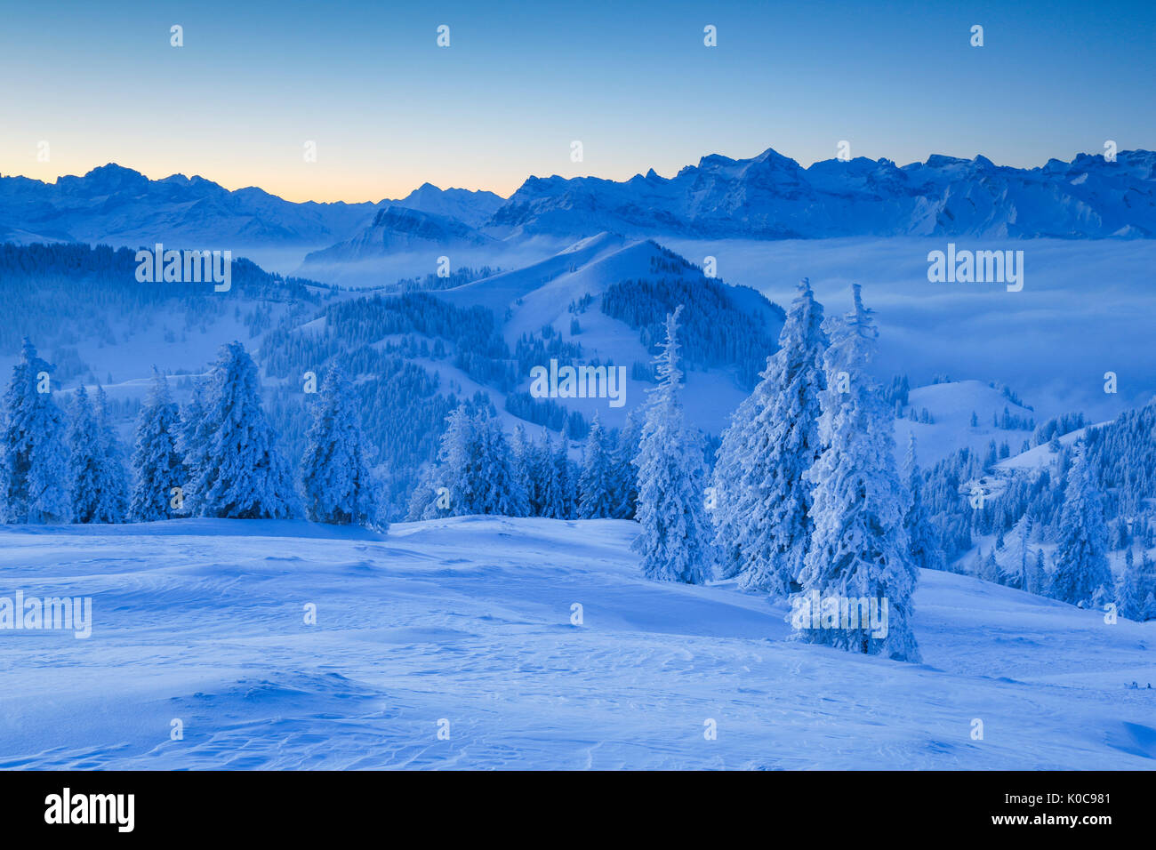 Aussicht von der Rigi, Schweiz Stock Photo - Alamy