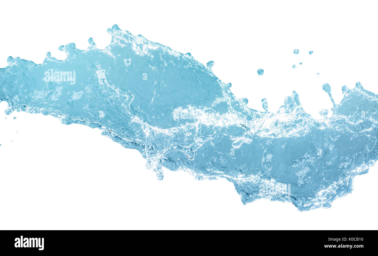 Blue water splash Stock Photo - Alamy