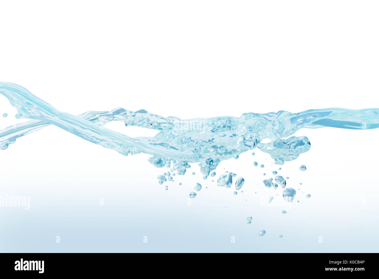 Perfect wave of clear blue water Stock Photo - Alamy