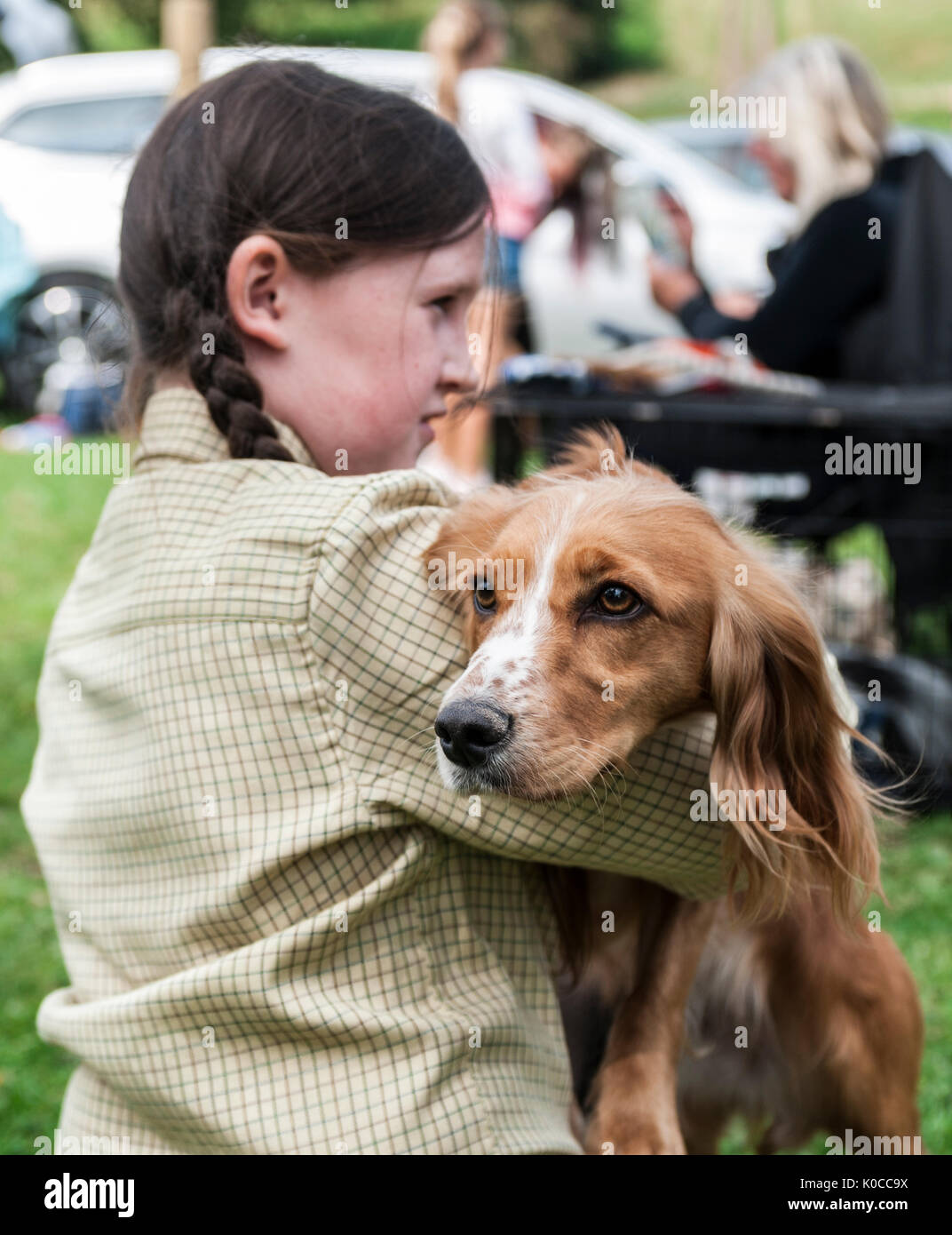 Girl with cocker spaniel hi-res stock photography and images - Alamy