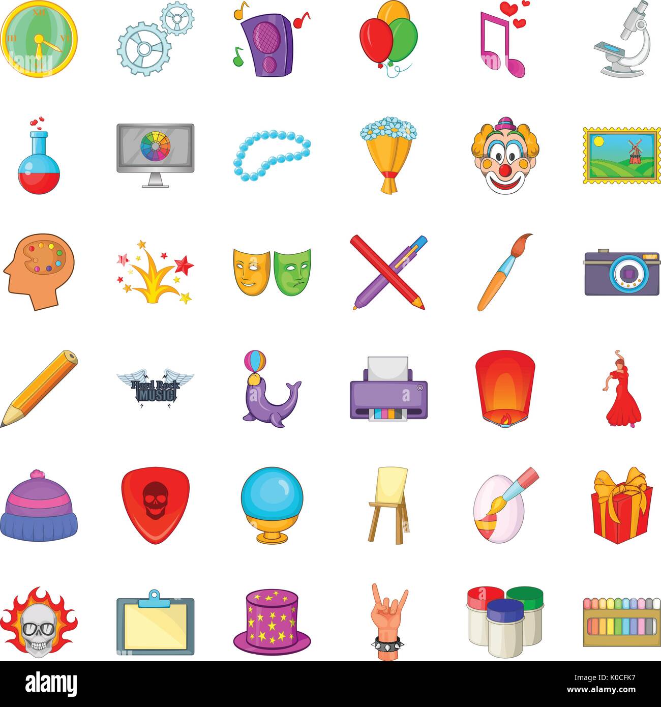 Creative icons set, cartoon style Stock Vector Image & Art - Alamy