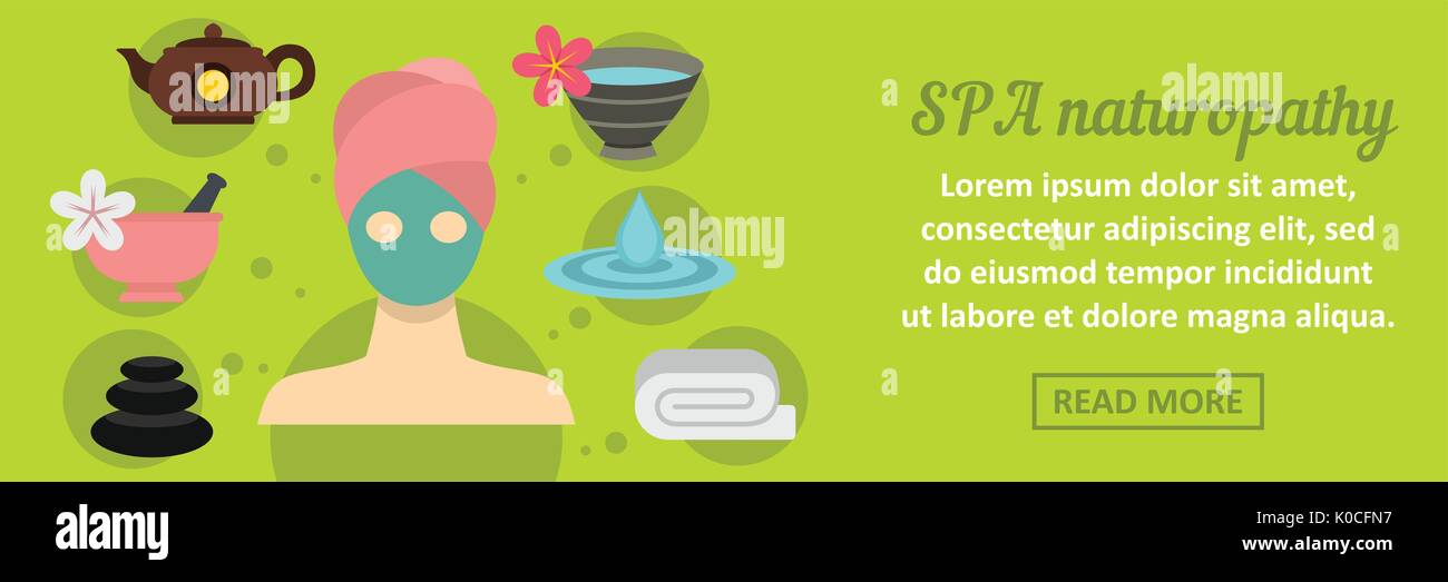 Spa naturopathy banner horizontal concept Stock Vector Image & Art - Alamy