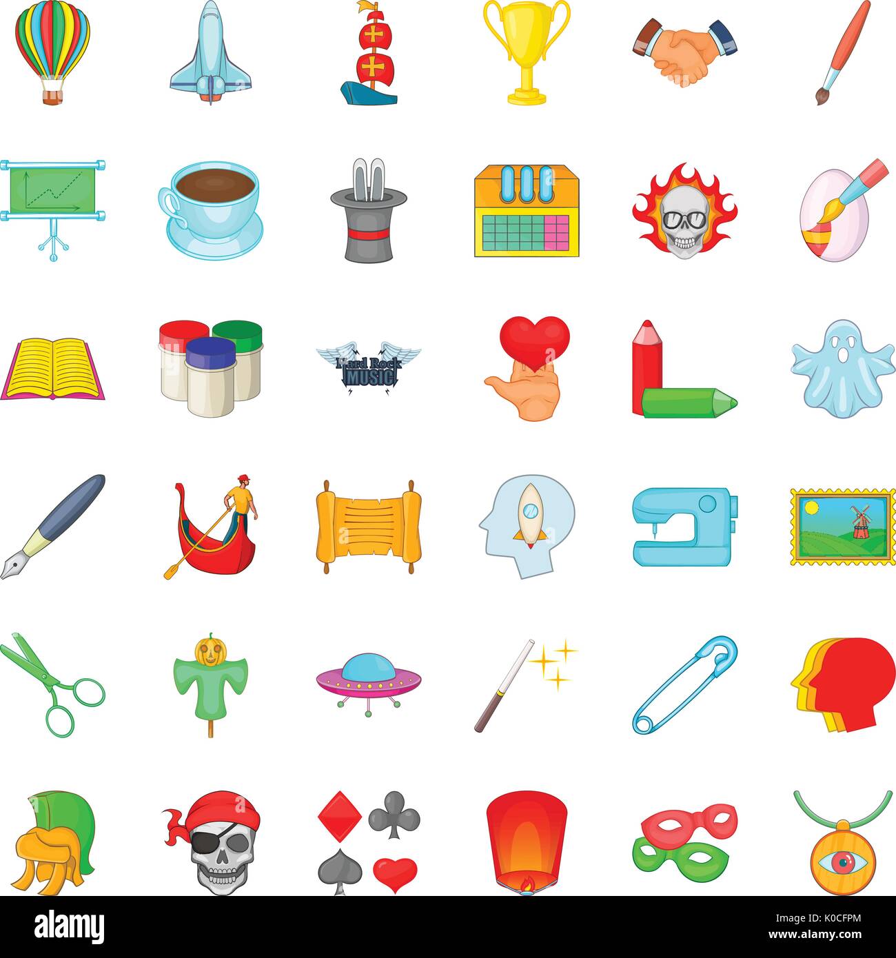 Creativity icons set, cartoon style Stock Vector Image & Art - Alamy