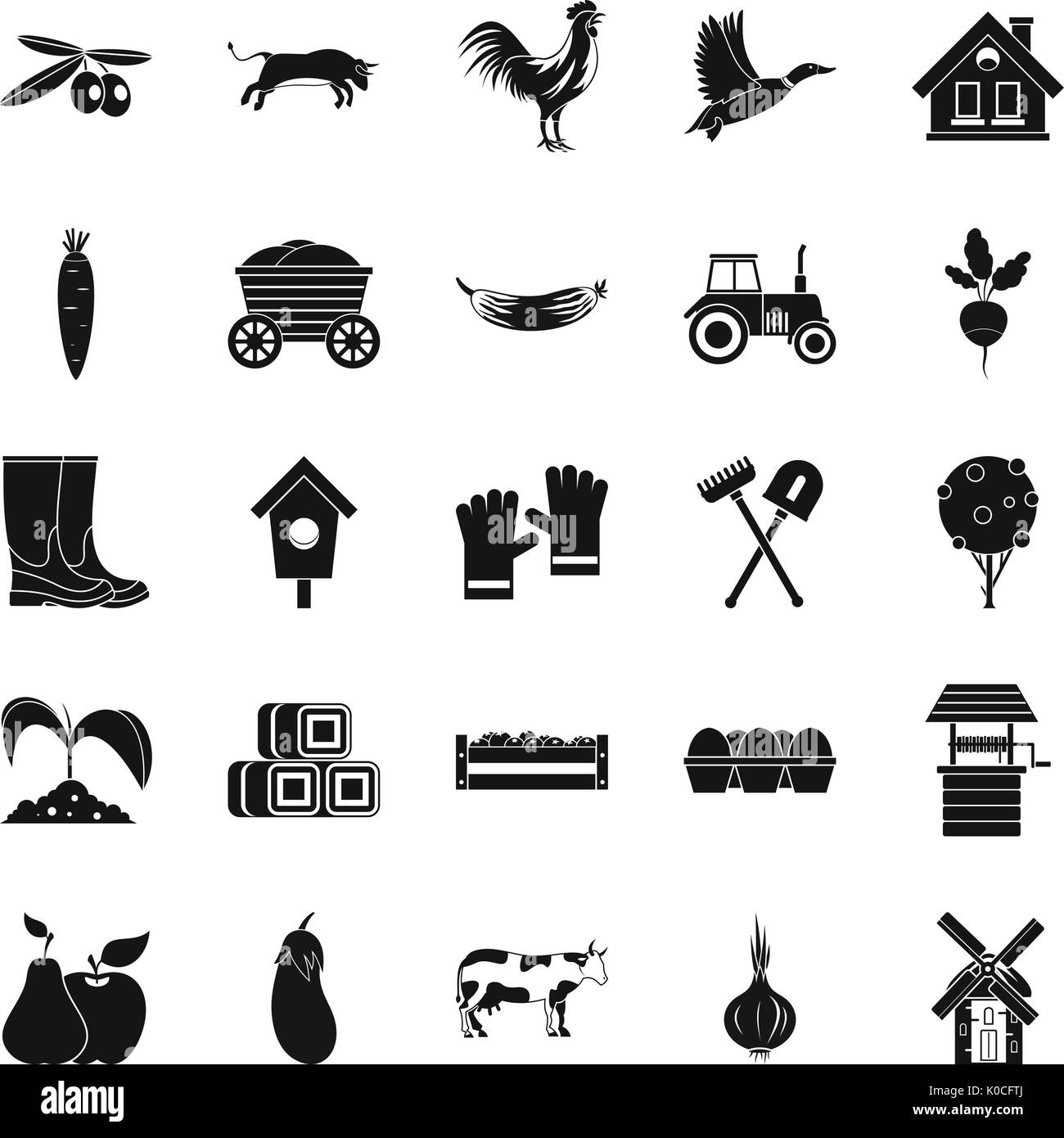 Pantry icons set, simple style Stock Vector Image & Art - Alamy