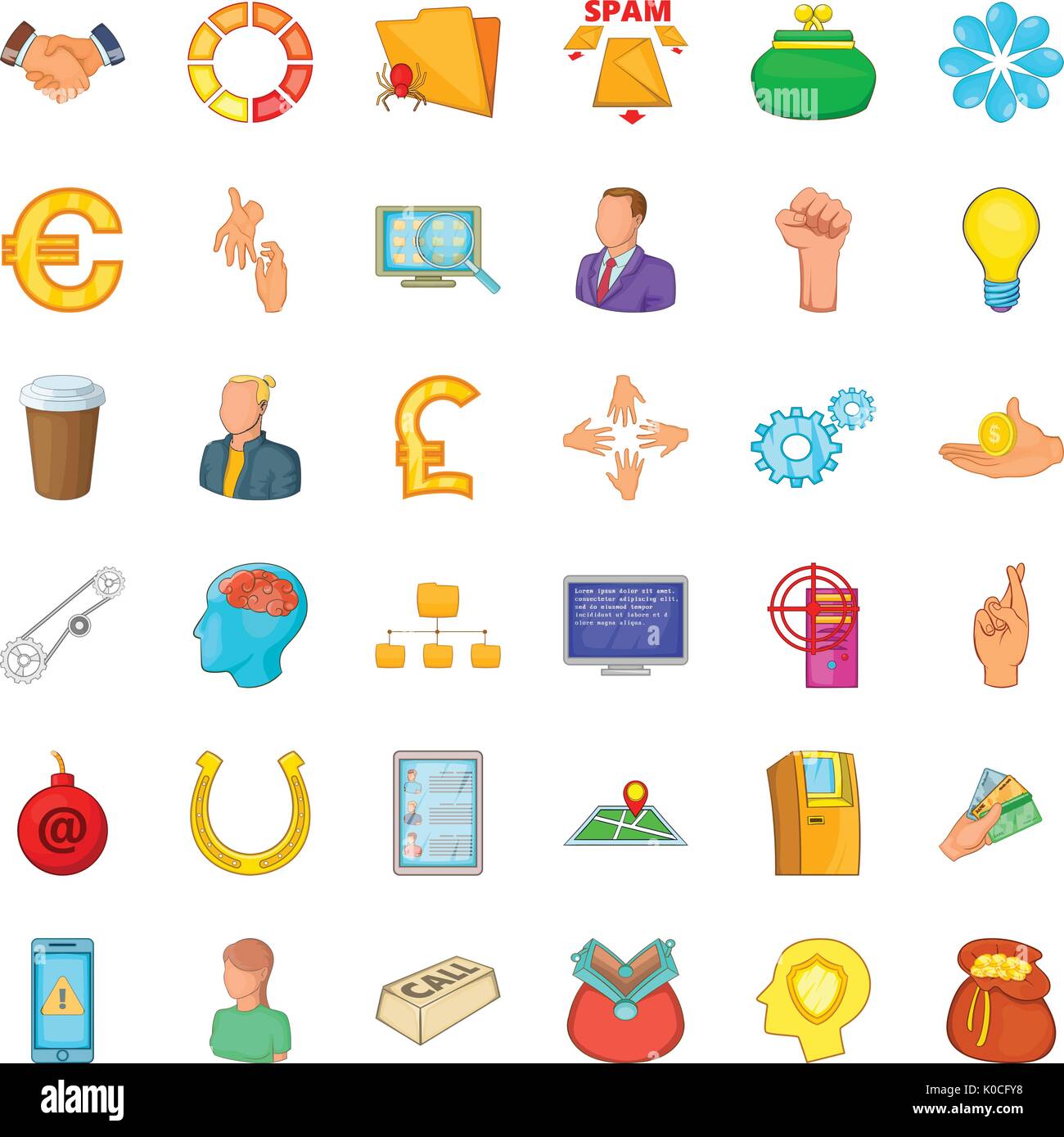 Crew icons set, cartoon style Stock Vector Image & Art - Alamy