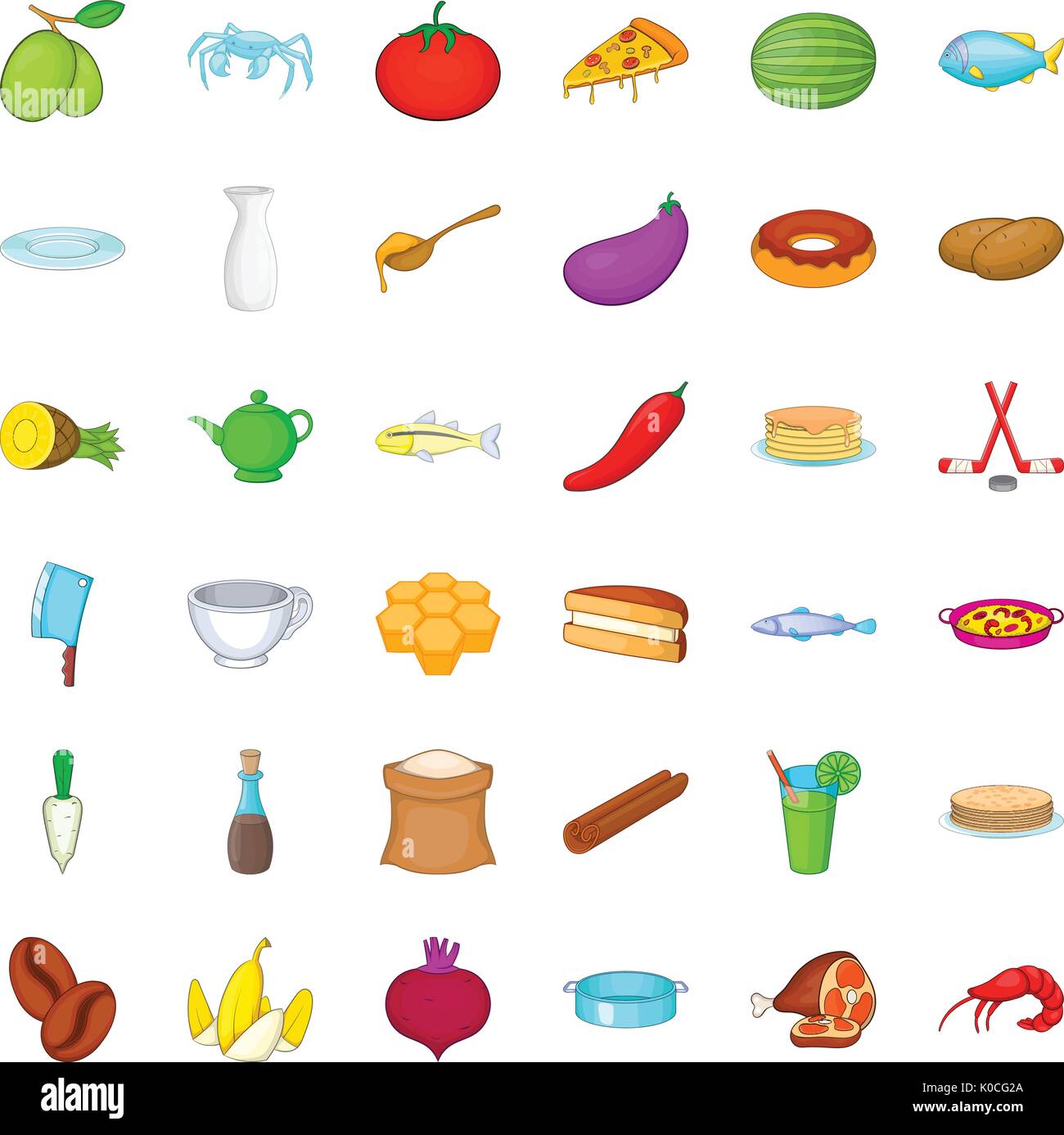 Culinary icons set, cartoon style Stock Vector Image & Art - Alamy