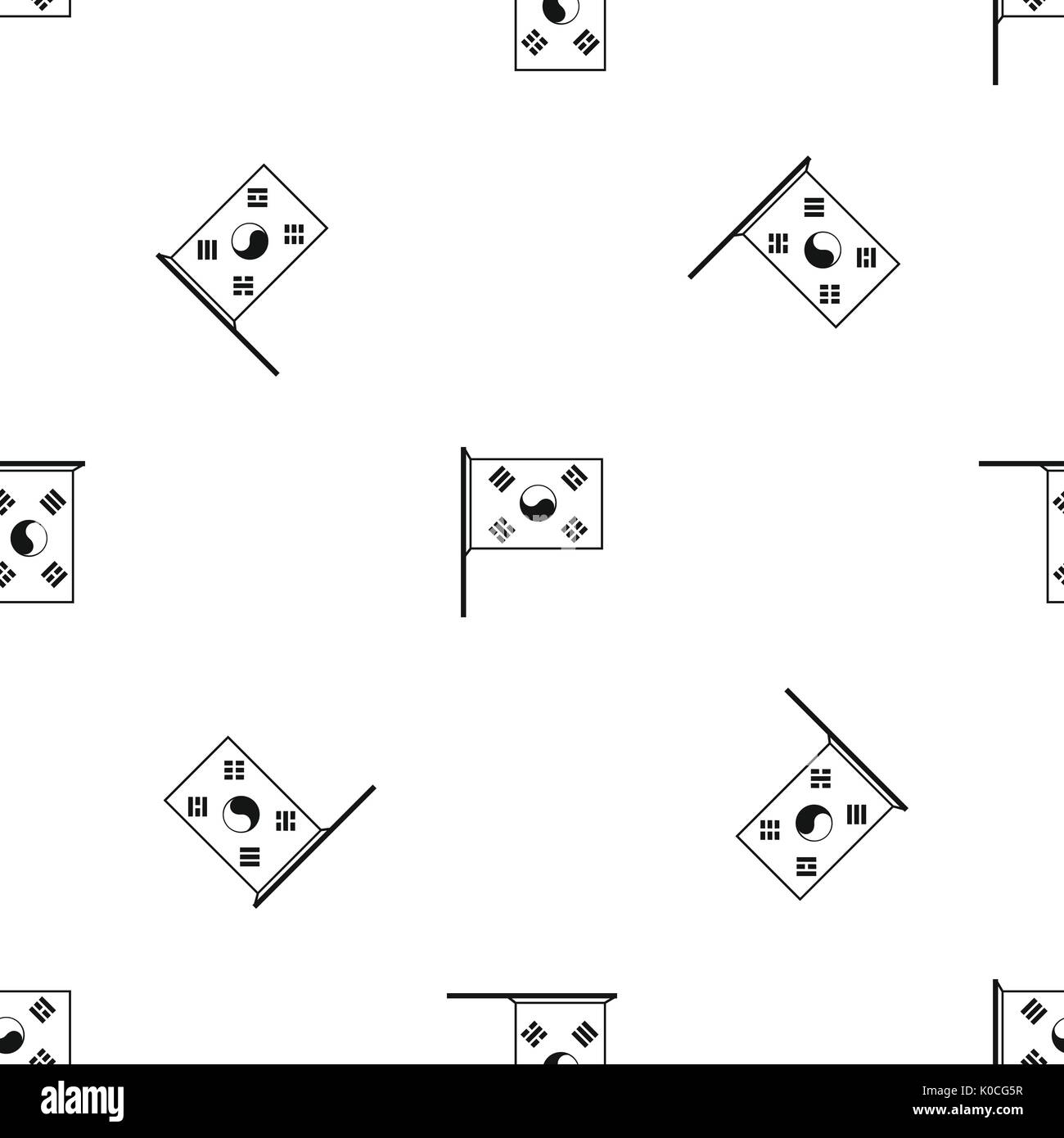 South Korea flag pattern seamless black Stock Vector Image & Art - Alamy