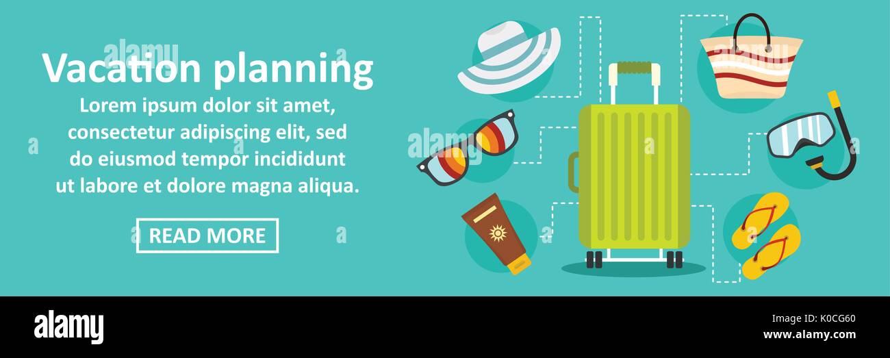 Vacation planning banner horizontal concept Stock Vector Image & Art ...