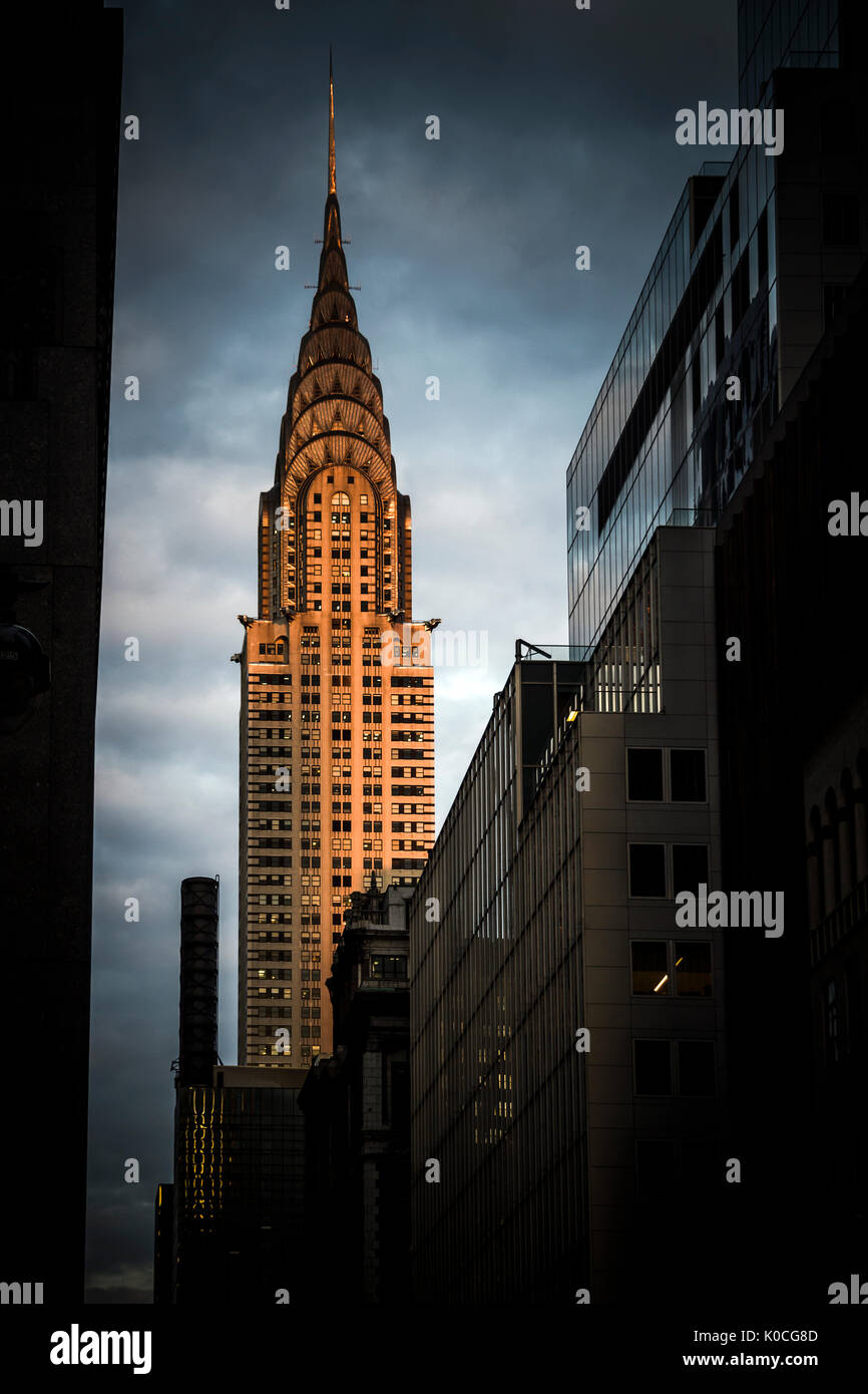 Chrysler building at dusk Stock Photo - Alamy