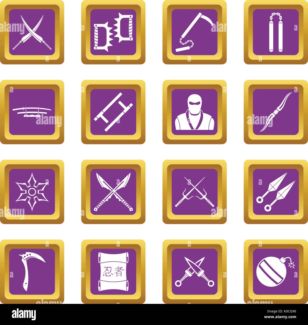 Purple ninja Stock Vector Images - Alamy