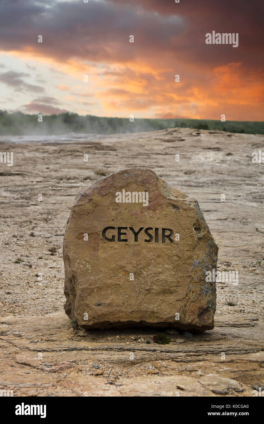 Iceland hot spring sign hi-res stock photography and images - Alamy