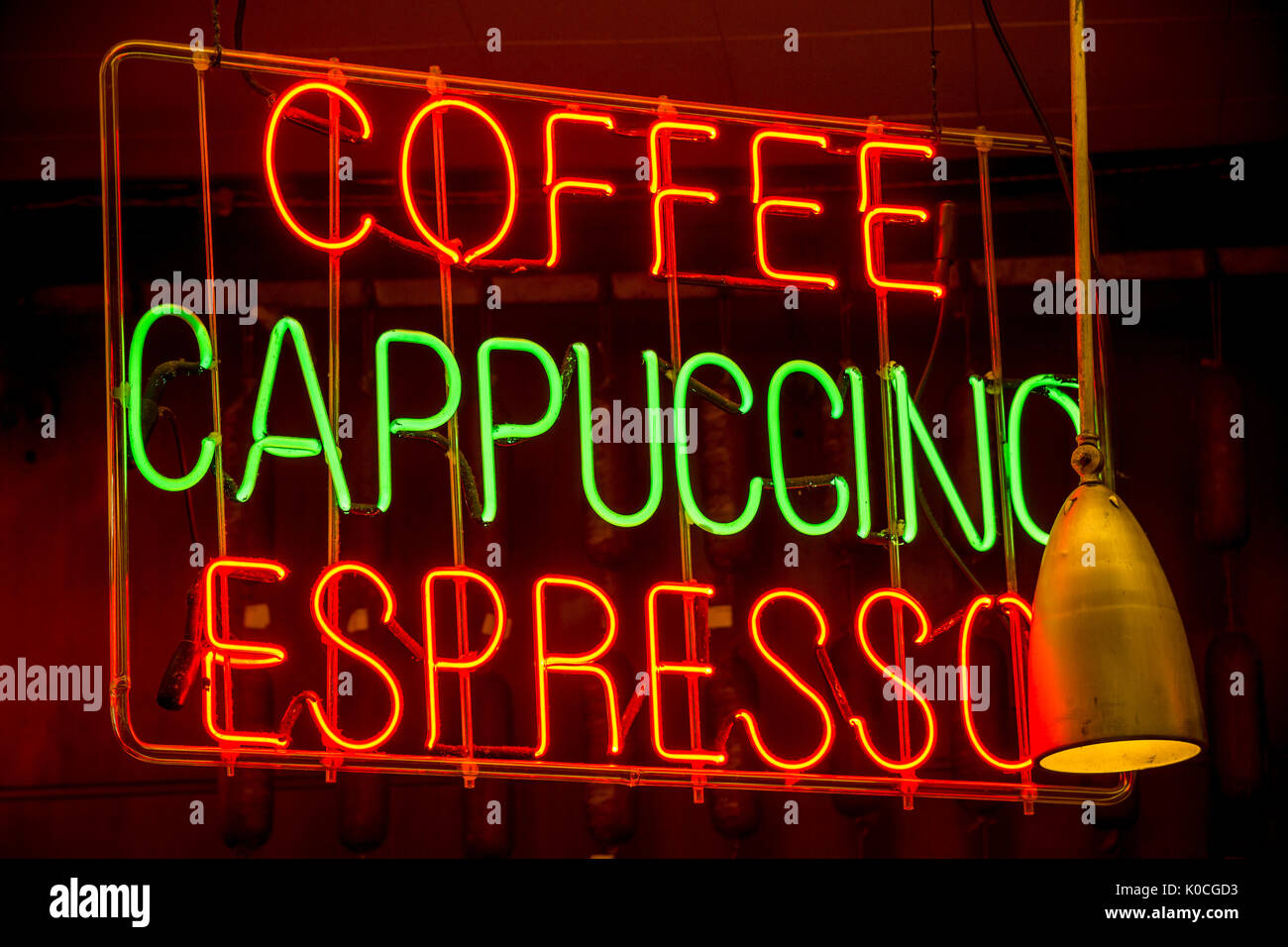 Neon coffee sign Stock Photo - Alamy