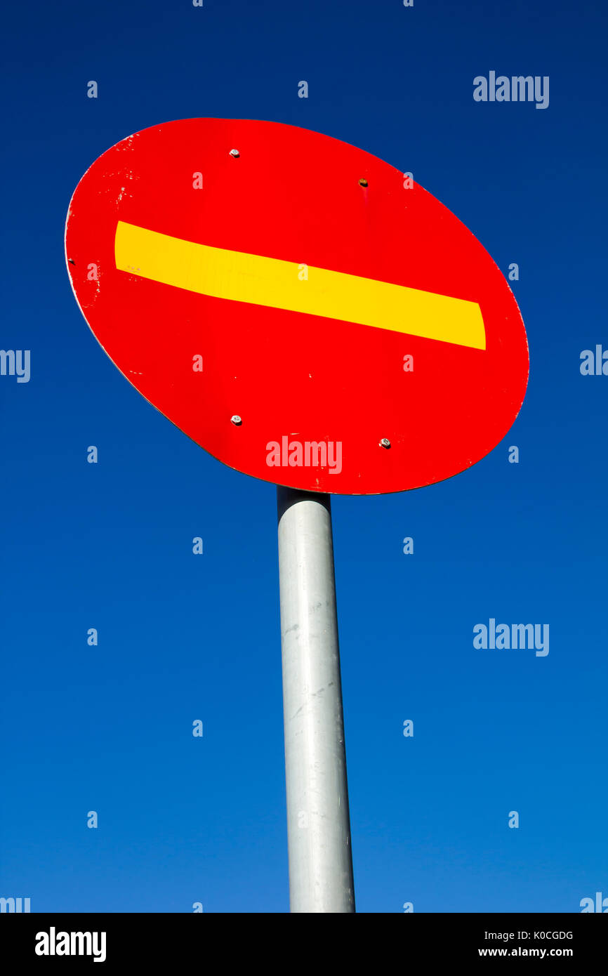 Warning no entry yellow hi-res stock photography and images - Alamy