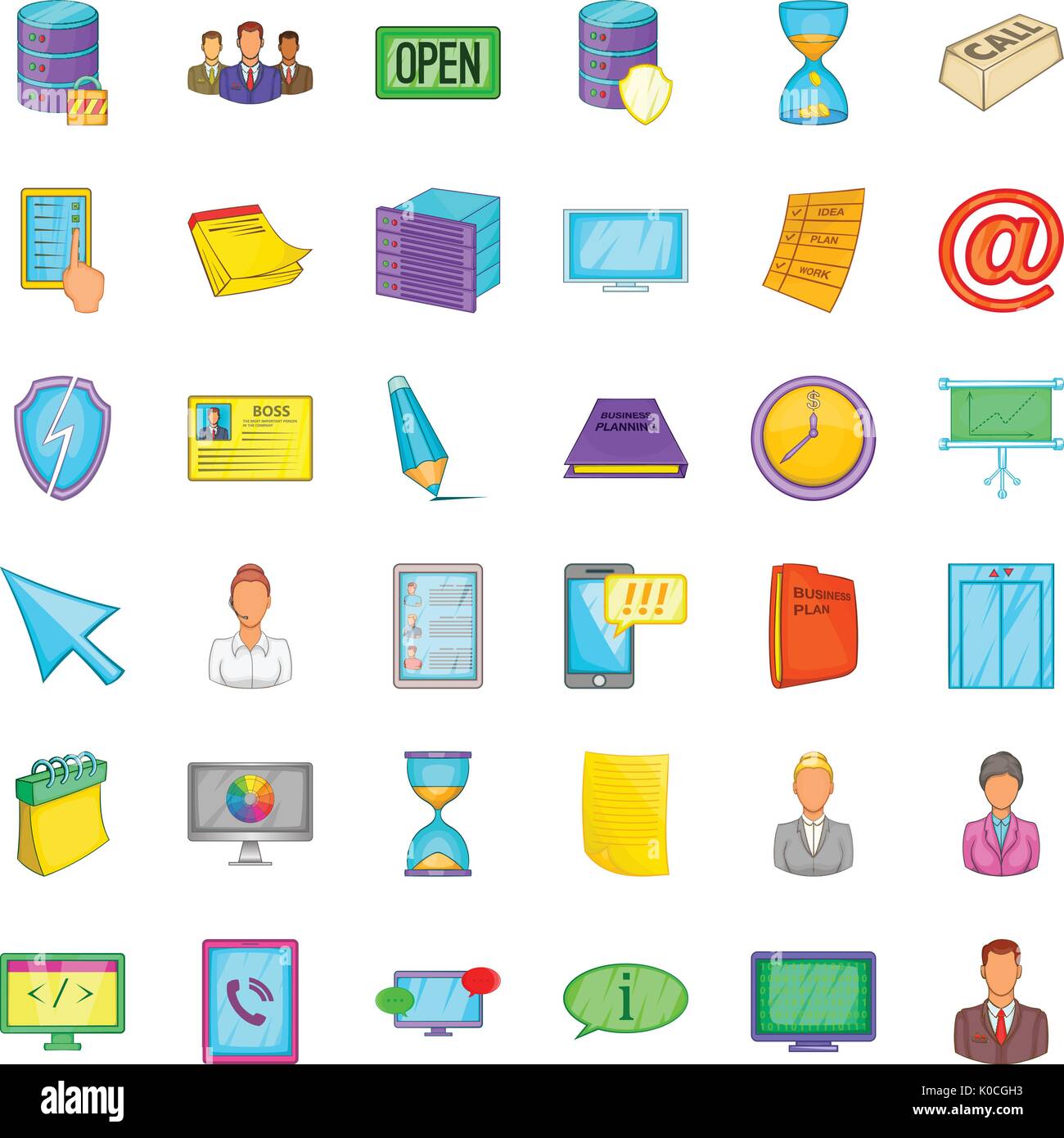 Department icons set, cartoon style Stock Vector Image & Art - Alamy
