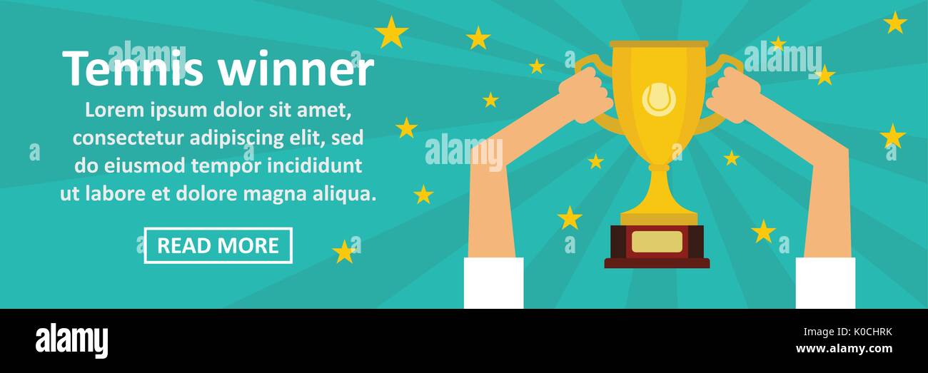 Tennis winner banner horizontal concept Stock Vector Image & Art - Alamy
