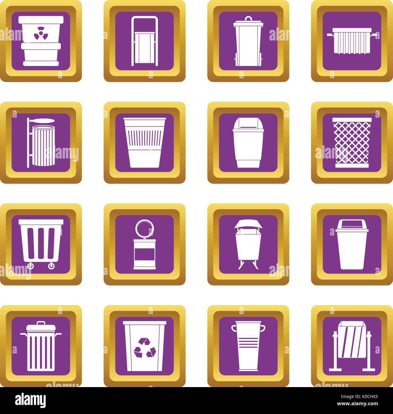 Purple bin Stock Vector Images - Alamy
