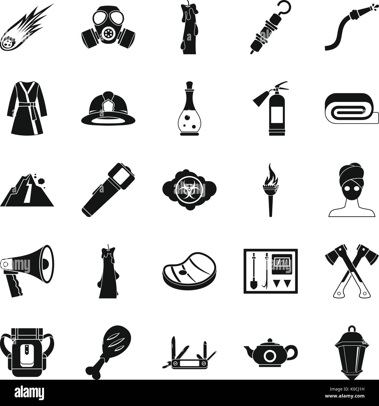 Tan icons set, simple style Stock Vector Image & Art - Alamy