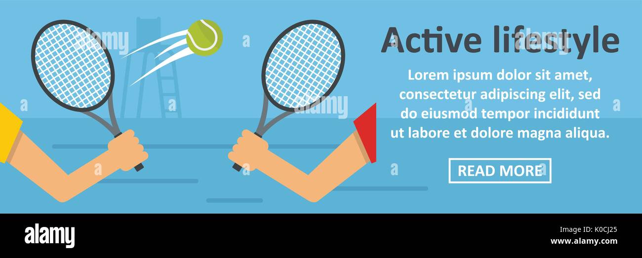 Active lifestyle banner horizontal concept Stock Vector Image & Art - Alamy