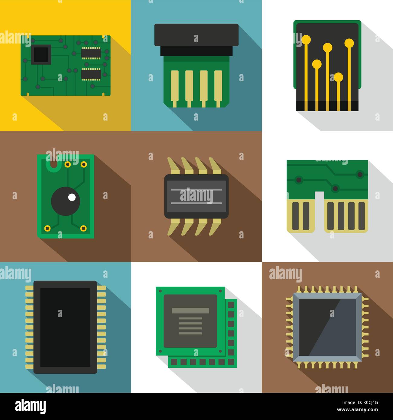 Chip icons set, flat style Stock Vector Image & Art - Alamy Chip icons set, flat style Stock Vector Image & Art - Alamy