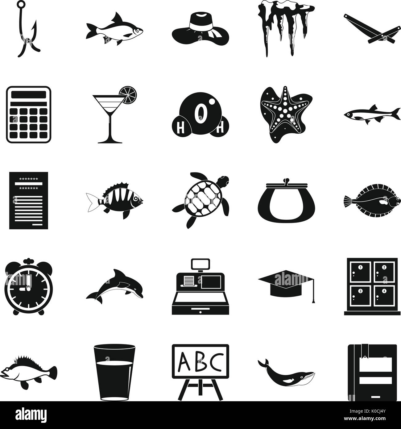 Turtle icons set, simple style Stock Vector Image & Art - Alamy