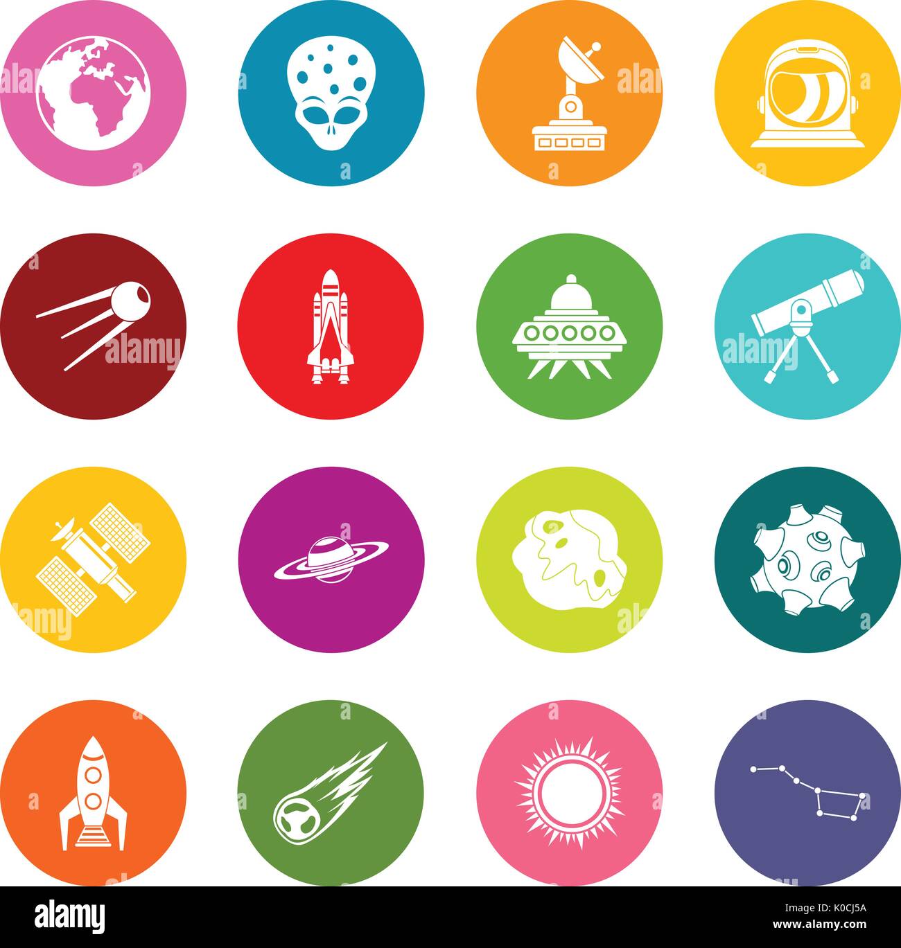 Earth satellite colors Stock Vector Images - Alamy