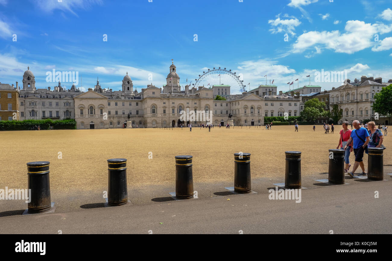 Horseguard's Parade, London, UK - July 21, 2017: wide angle view of ...