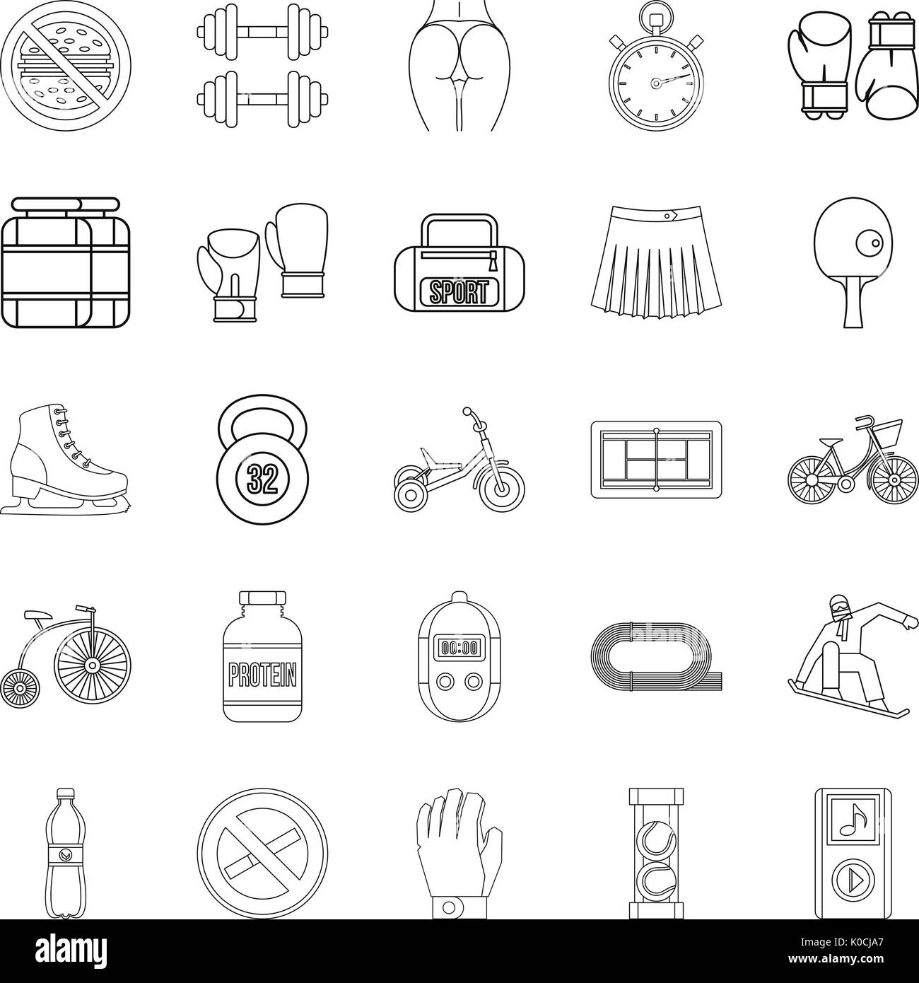 Alacrity icons set, outline style Stock Vector Image & Art - Alamy
