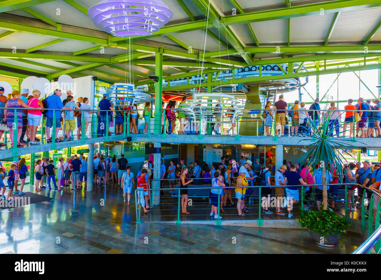 People boarding in cable Car to Monte Stock Photo - Alamy