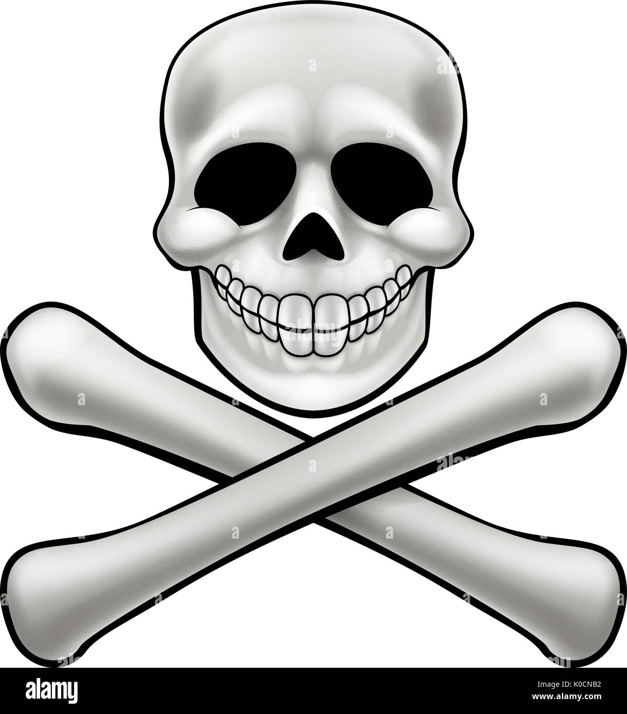 Jolly Roger Skull and Crossbones Stock Vector Image & Art - Alamy
