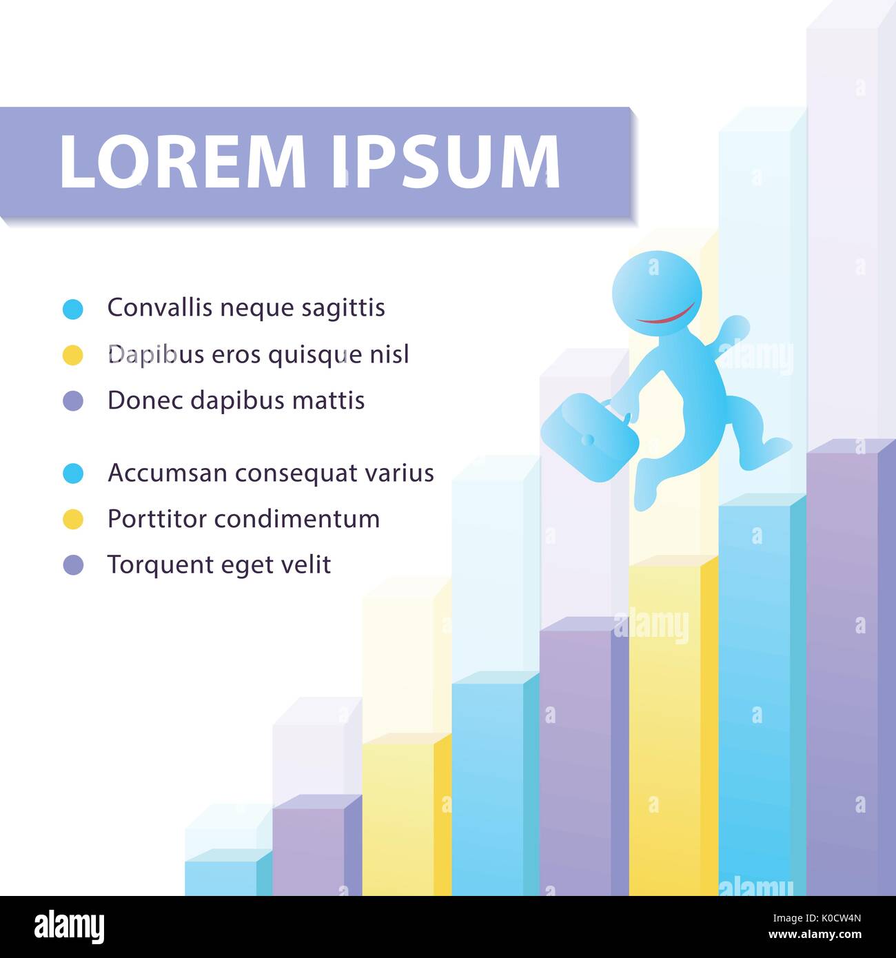 Vector banner template with a man climbing up the corporate ladder ...